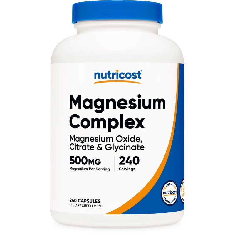 Magnesio Complex 500mg, Nutricost, 240 Cápsulas - Vitamin Colombia